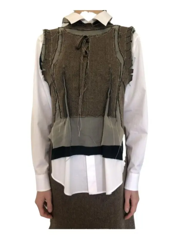 MAISON MARGIELA Hand-stitched Vest - Black