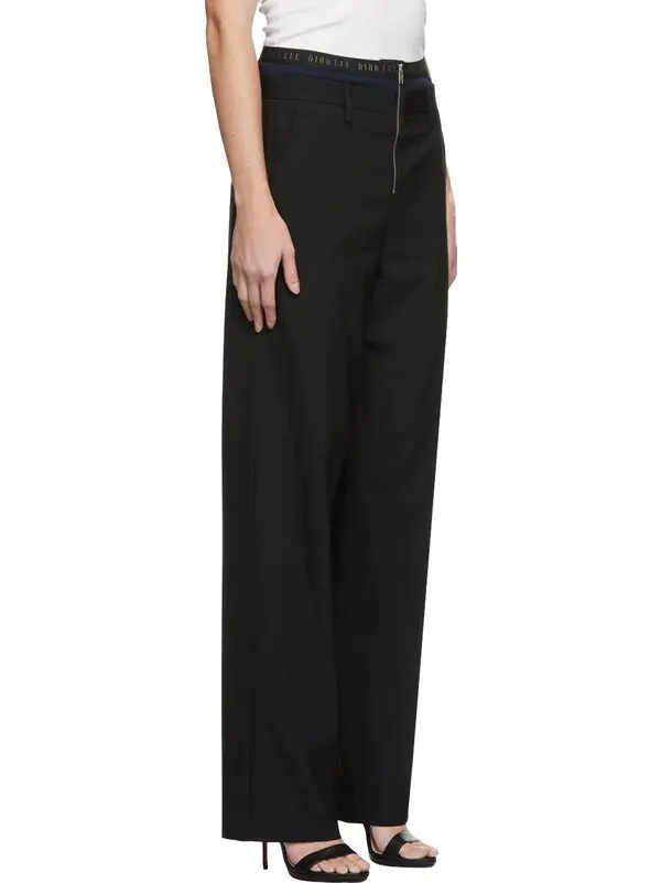 DION LEE High-rise Casual Pants - Black