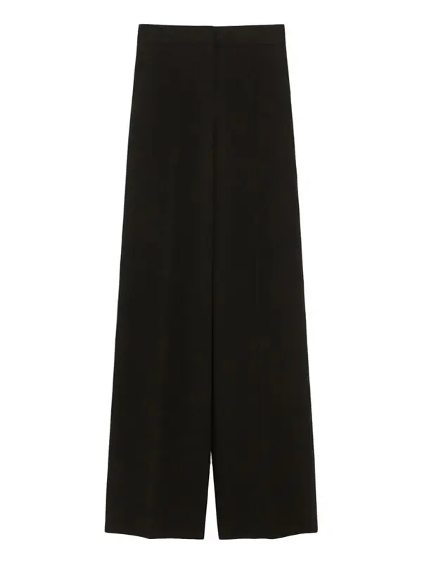 Max Mara Straight Cady Trousers - Black