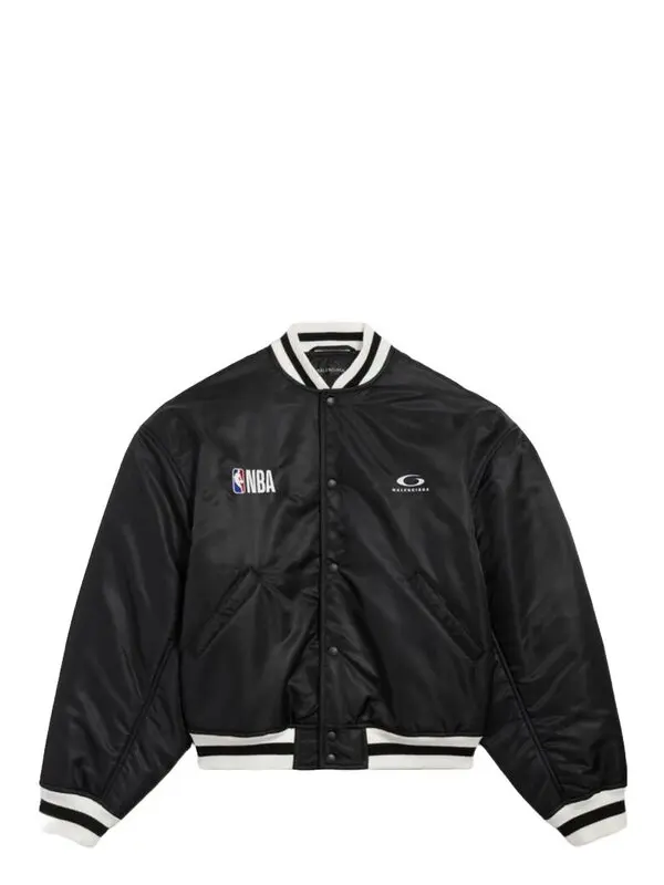 Balenciaga Nba Logo Bomber Jacket - Black