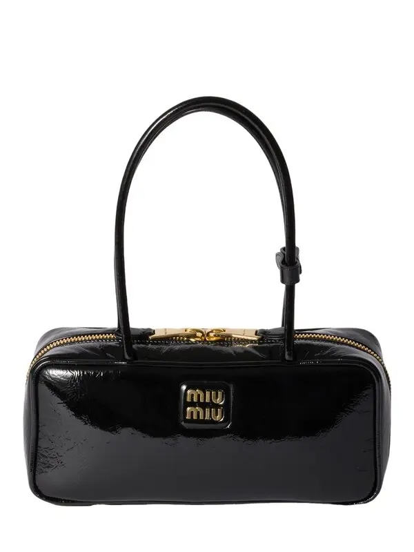 Miu Miu Beau Zipped Shoulder Bag - Black