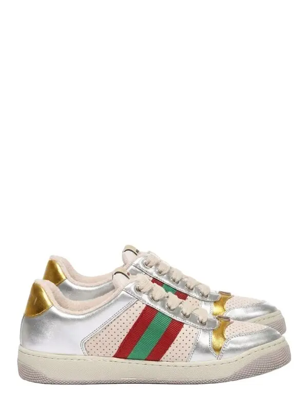 Gucci Lace-up Low-top Sneakers - Nude