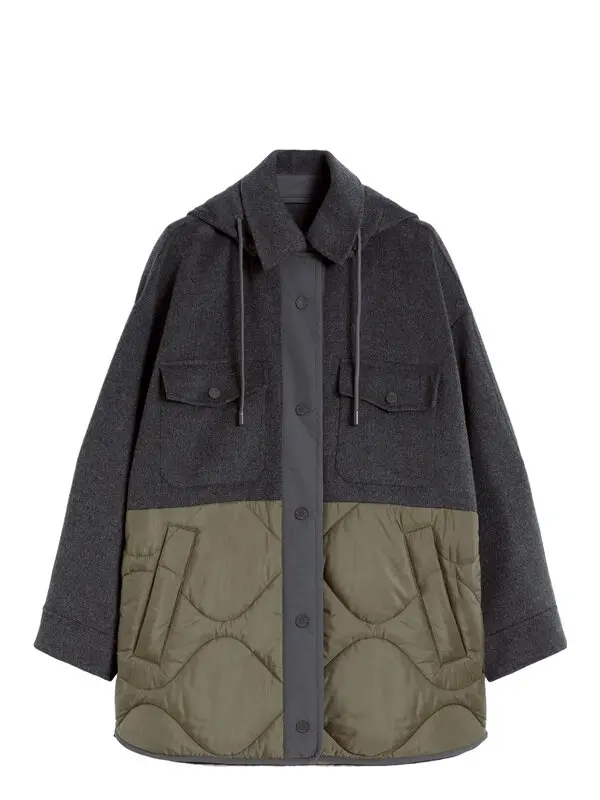 Max Mara Ossola Hooded Quilted Coat - Black