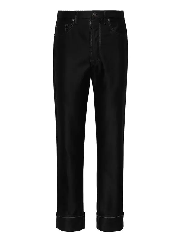 MAISON MARGIELA Mid-rise Slim Cut Trousers - Black