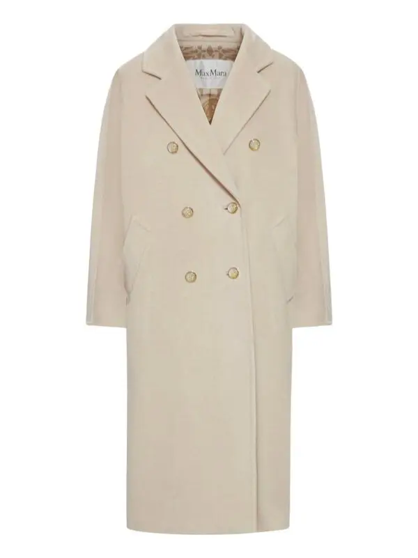 Max Mara Double-breasted Belted Coat - Nude
