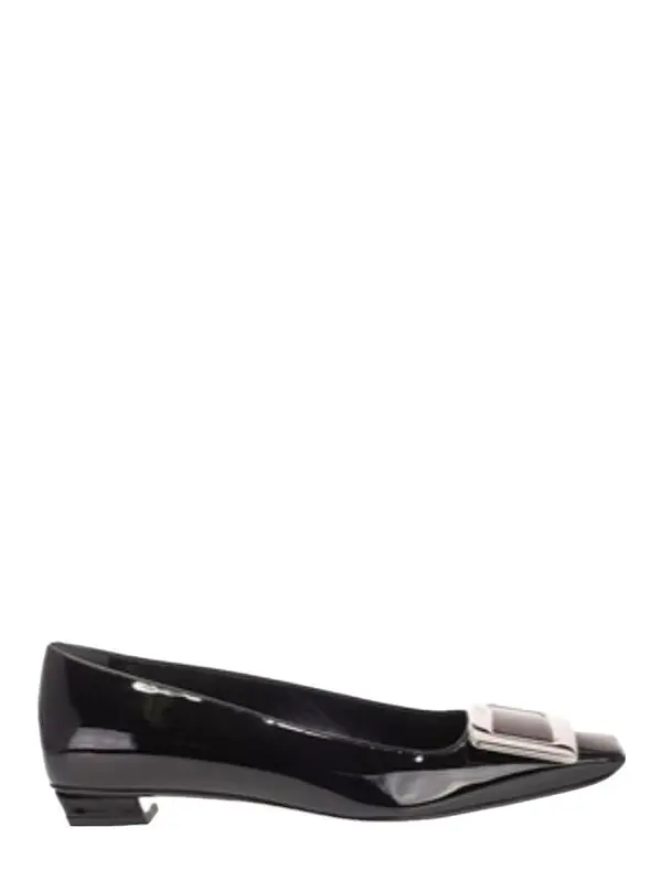 ROGER VIVIER Belle Buckled Ballerina Flats - Black