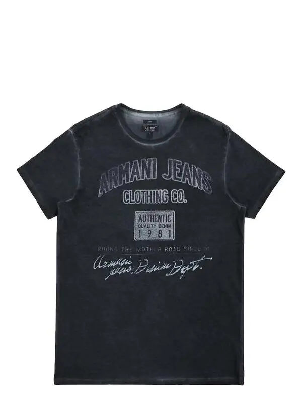 Emporio Armani T-shirt With Round Neck And Short Sleeves - Black
