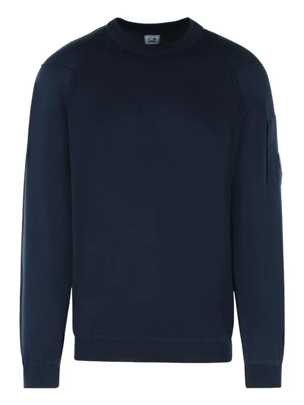C.P. COMPANY Sea Island Lens Knitted Sweater - Black