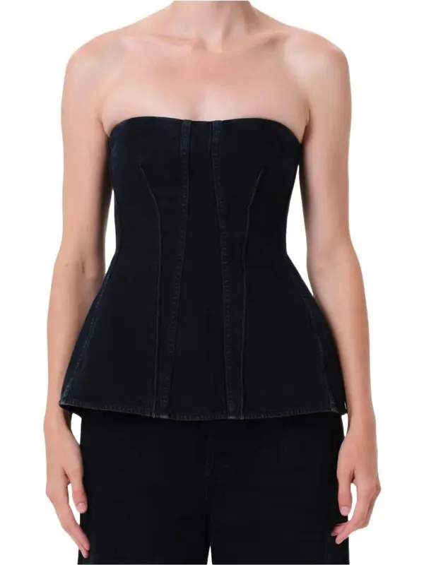 AGOLDE Lara Denim Corset - Night Sky