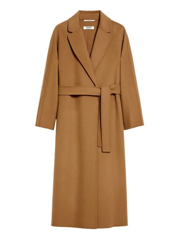 Max Mara Esturia Belted Long-sleeved Coat - Camel