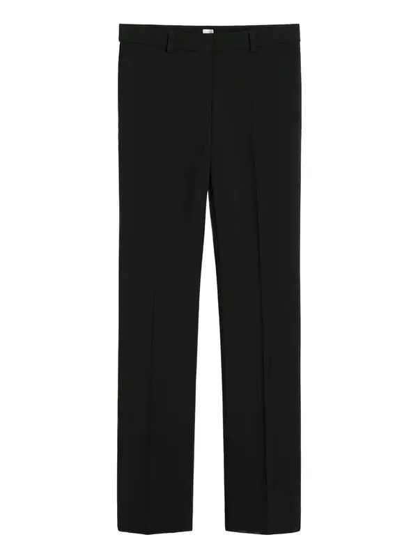 TOTEME Low Rise Slim Cut Trousers - Black