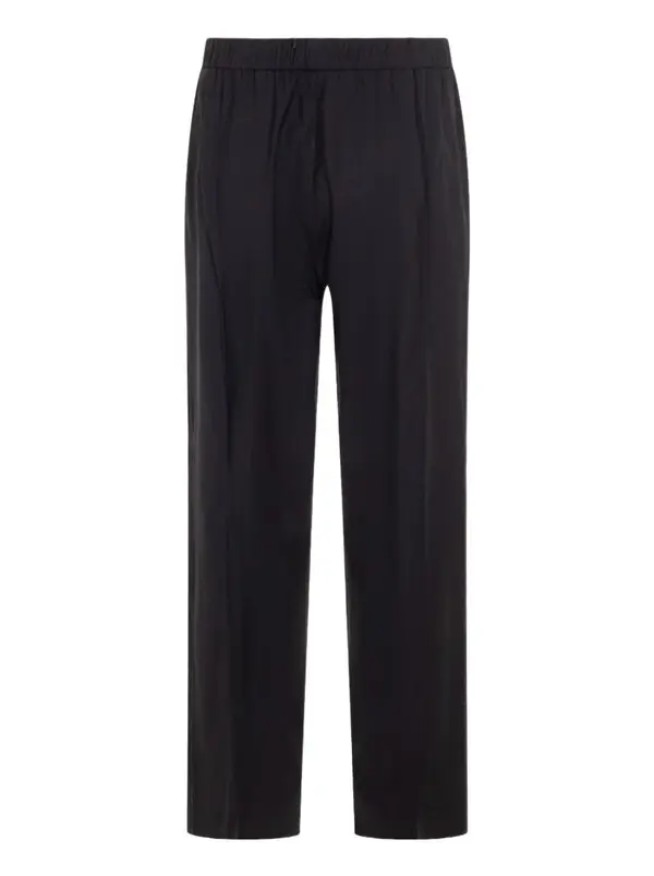 Fabiana Filippi Straight Leg Trousers With Elasticated Waistband - Black