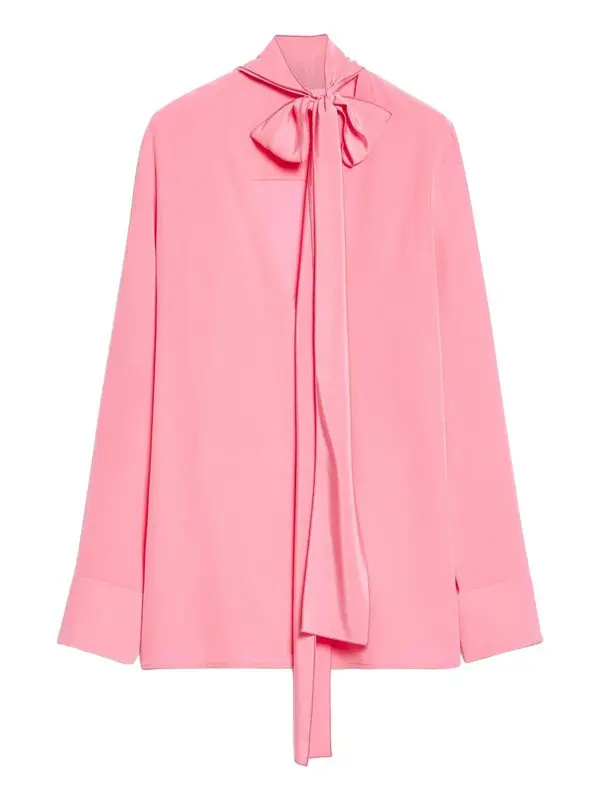 Sportmax Elleni Silk Crepe Blouse - Bright Pink