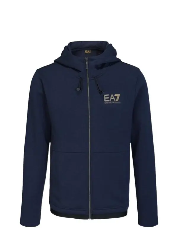 EA7 Hooded Zip-up Hoodie - Black