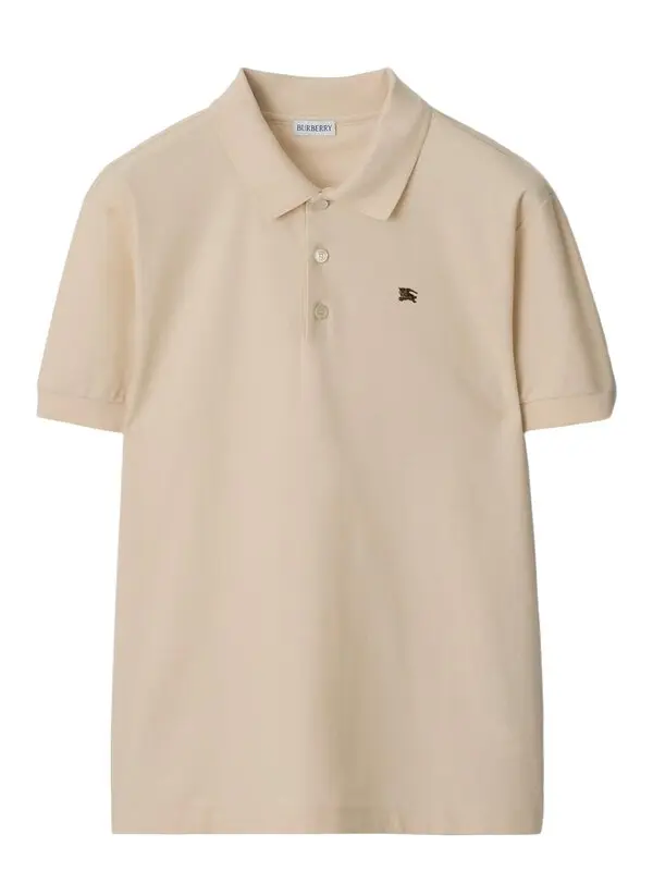 Burberry Logo Cotton Polo Shirt - Clam