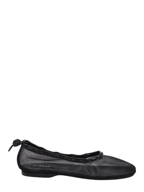 ALOHAS Gill Drawstring Mesh Ballerinas - Black