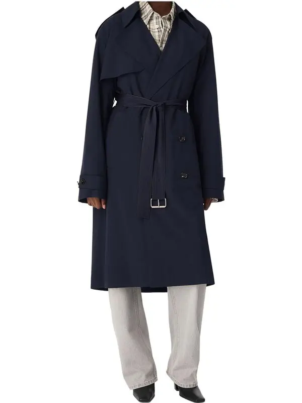 Bottega Veneta Fine Trench Coat - Midnight Blue