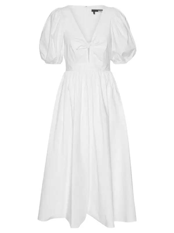 ROTATE BY BIRGER CHRISTENSEN Puff Sleeve Midi Gown - Bright White