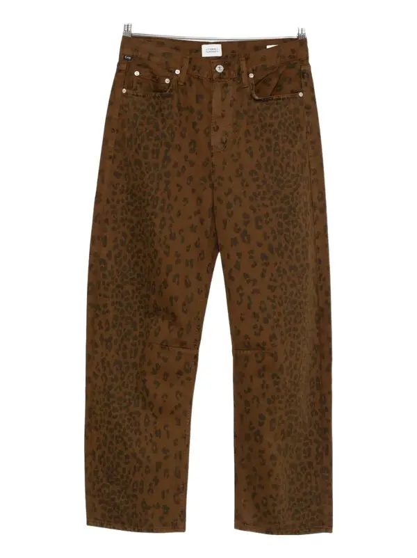 Citizens Of Humanity Miro Cheetah Print Jeans - Brown