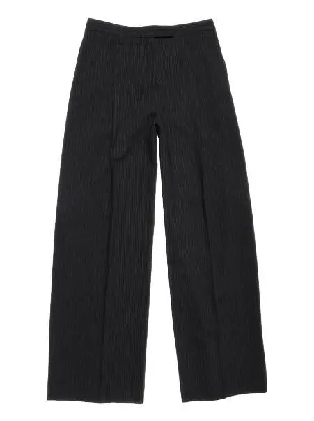 Acne Studios Pinstripe Wide-leg Trousers - Black