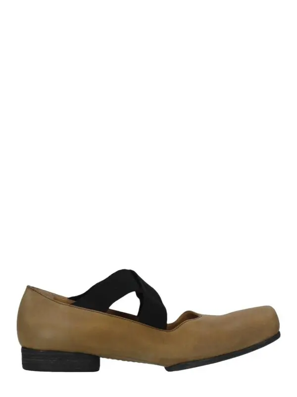 UMA WANG Square-toe Suede Ballerina Flats - Green