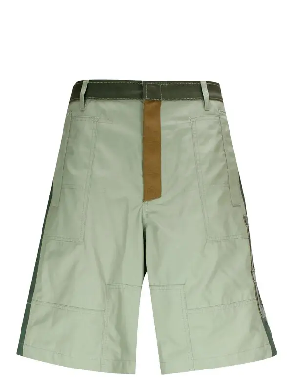 DIESEL® Logo Patch Bermuda Shorts - Gray