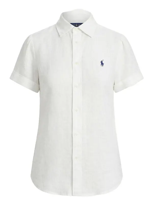 Polo Ralph Lauren Embroidered Short Sleeve Shirt - White