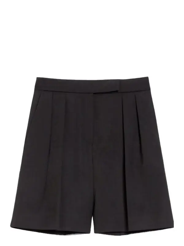 Max Mara Jessica Pleated Detail Shorts - Black