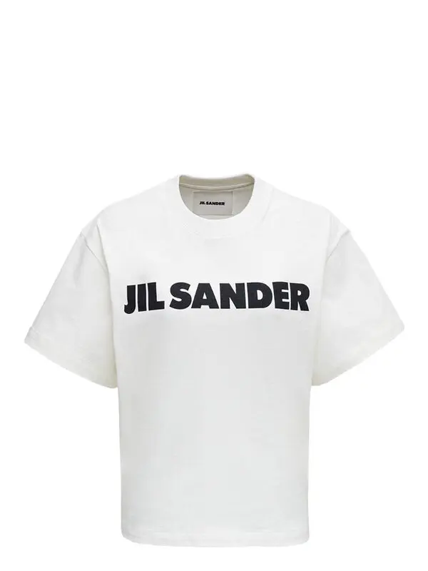 JIL SANDER Logo Printed Crewneck T-shirt - White
