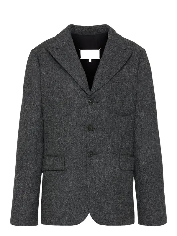 MAISON MARGIELA Single-breasted Blazer - Dark Gray