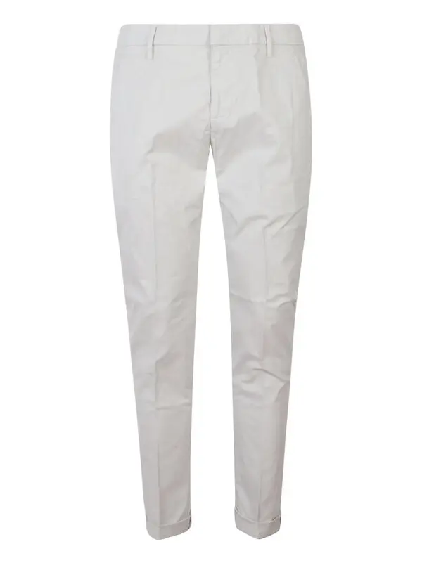 DONDUP Mid-rise Straight Leg Trousers - White