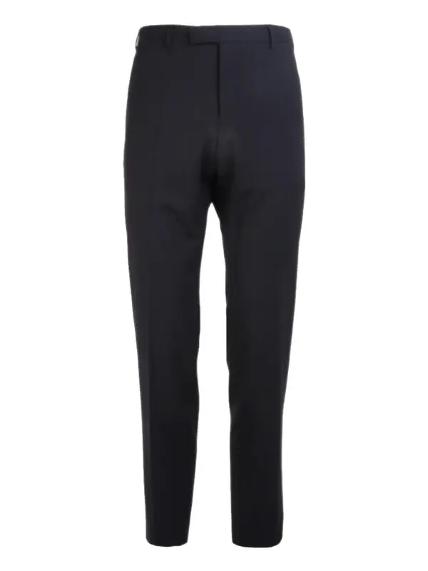 Emporio Armani Wool Tailored Trousers - Black