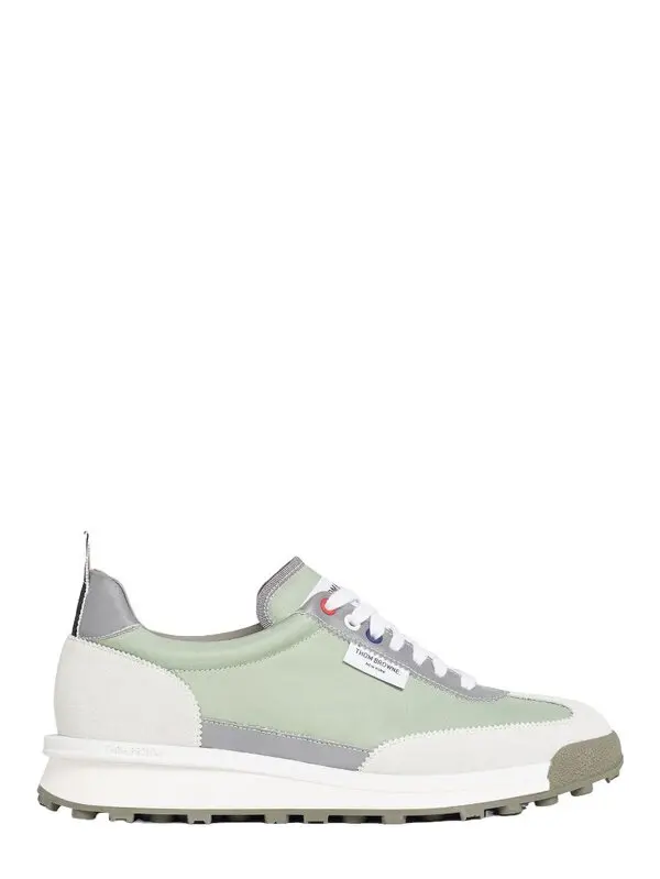 Thom Browne Panelled Low-top Lace-up Sneakers - White
