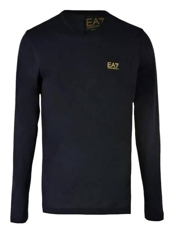 EA7 Logo Long-sleeved T-shirt - Black