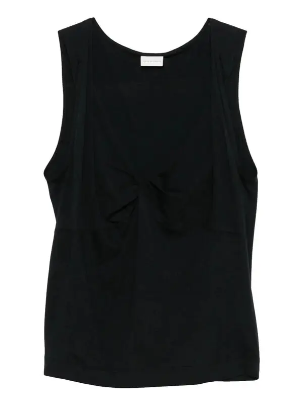 Dries Van Noten V-neck Sleeveless Vest - Black
