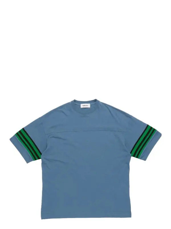 AMBUSH Logo Stripe Detailed Crewneck T-shirt - Blue