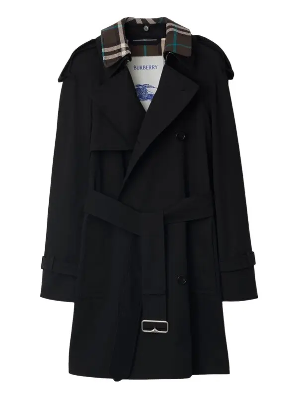 Burberry Double Breasted Belted Waistcoat - Black