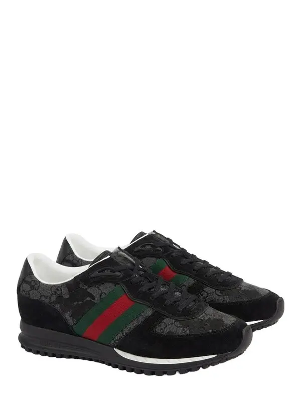 Gucci Re-motion Lace-up Sneakers - Black And Gray