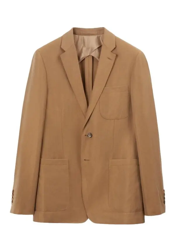 Burberry Notched-lapels Single-breasted Blazer - Brown