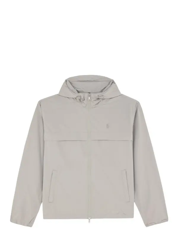 Polo Ralph Lauren Zip-up Hooded Jacket With Embroidered Logo - Gray