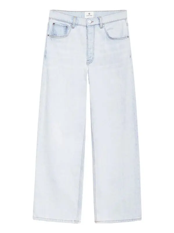 ANINE BING Manon High Waist Wide-leg Jeans - White