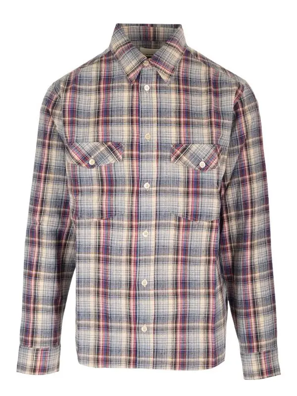 Isabel Marant Étoile Checked Long-sleeved Shirt - Gray