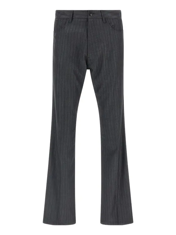 Balenciaga Pinstriped Tailored Trousers - Black
