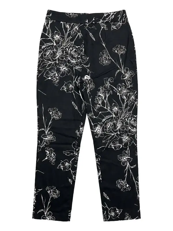 Max Mara Graphic Print Casual Pants - Black