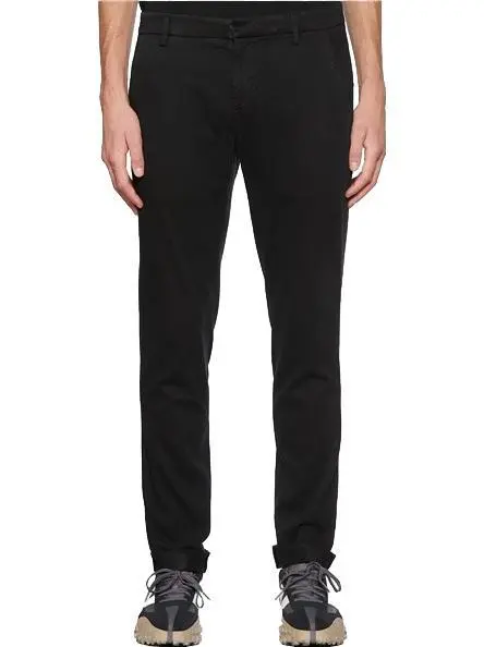 DONDUP Belt-lined Casual Trousers - Black