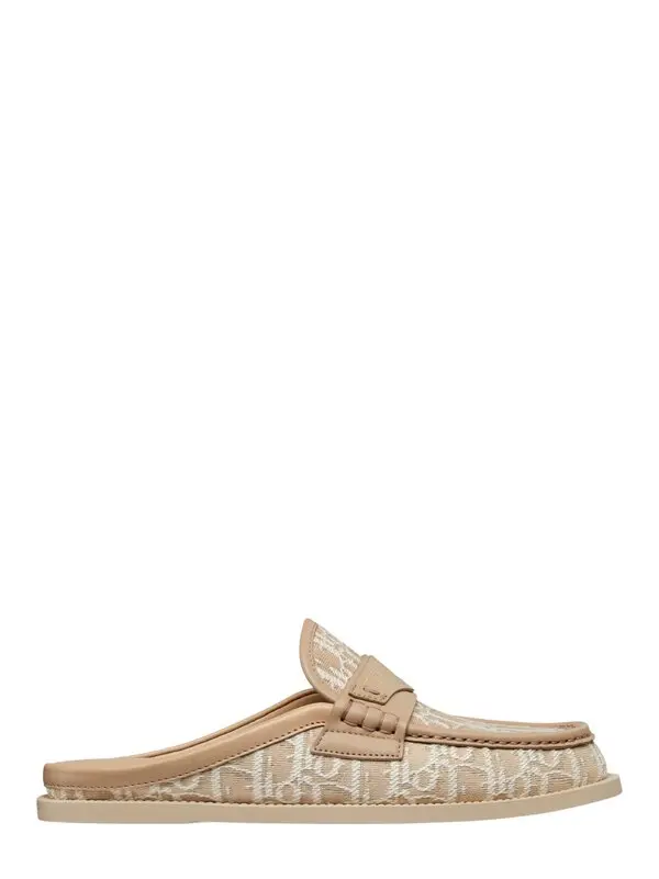 Dior Oblique Jacquard Slip-on Mules - Beige