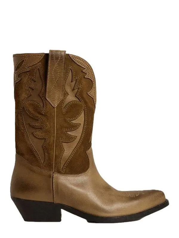 GOLDEN GOOSE Wish Star Cowboy Boots - Brown