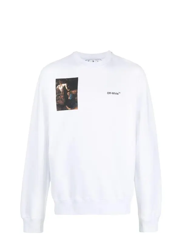 Off-White Caravaggio Print Crewneck Sweatshirt - White