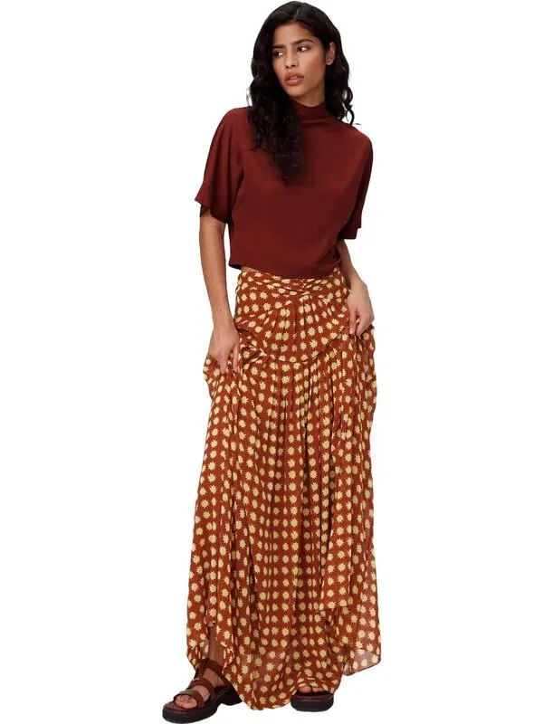 Diane Von Furstenberg Graphic Print Maxi Skirt - Red
