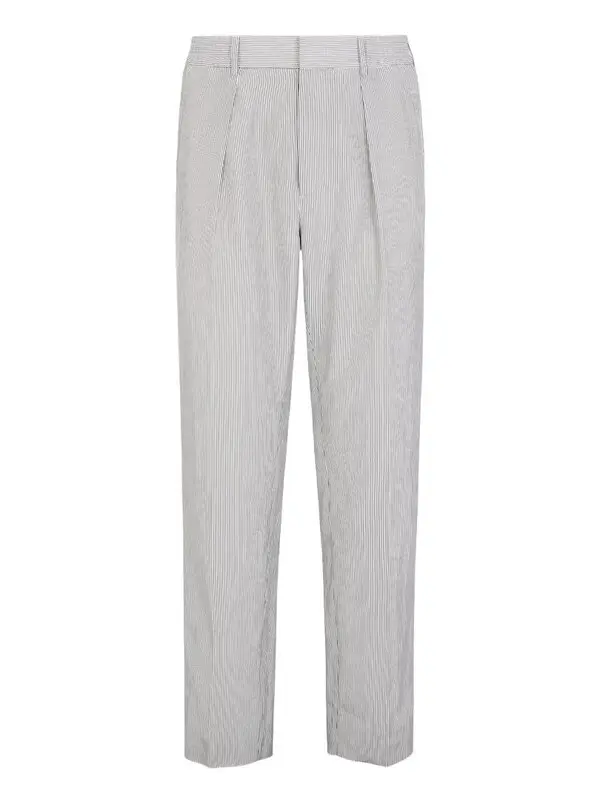 Fendi Pinstripe Pleated Trousers - Grey